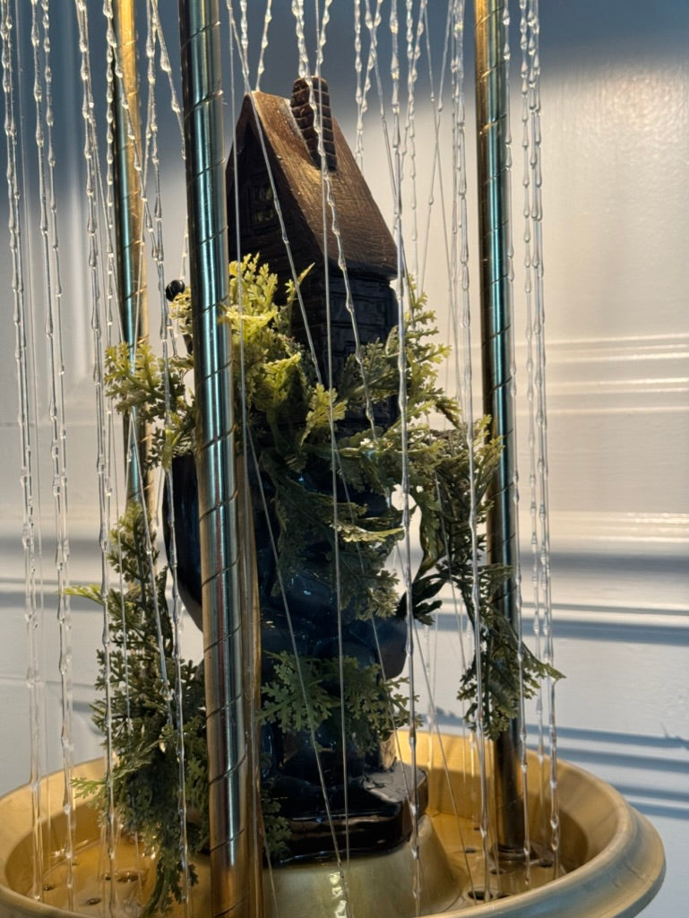 30" Grist Mill Water Wheel Table Top Oil Rain Lamp - RESTORED - Creato ...